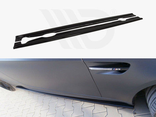 Maxton Design Gloss Black Side Skirt Diffusers/Extensions (Pair) for B